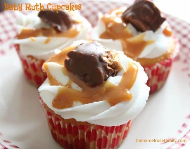 Easy Baby Ruth Cupcakes - The Melrose Family