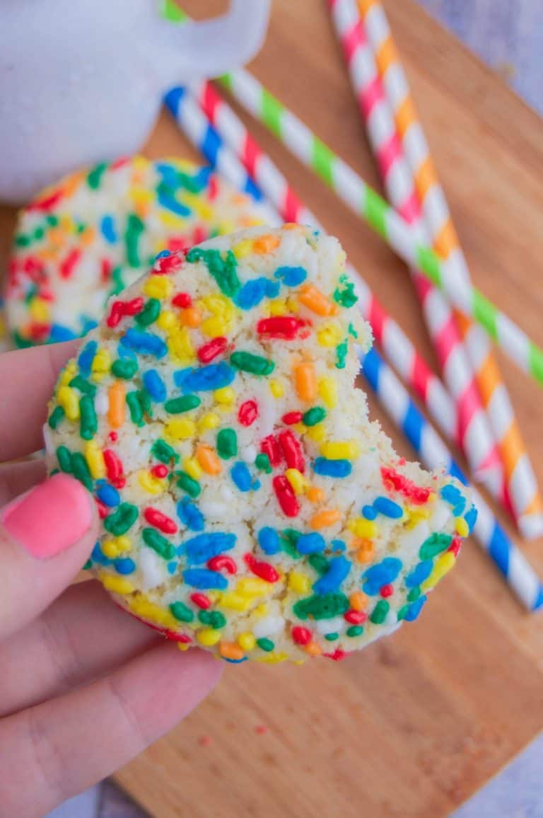 Ten Minute Birthday Rainbow Sprinkle Cookies Recipe