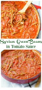 Syrian Green Beans in Tomato Sauce - Middle Eastern Dish