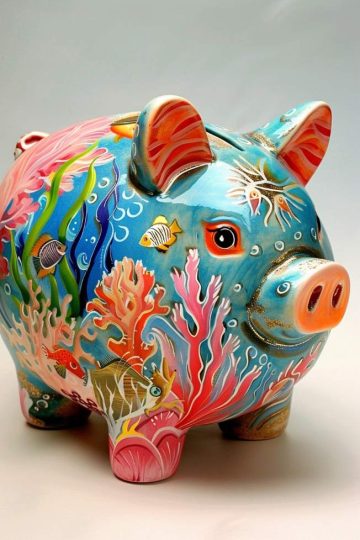 40 Painted Piggy Bank Ideas To Personalize Your Money Box - The Melrose ...