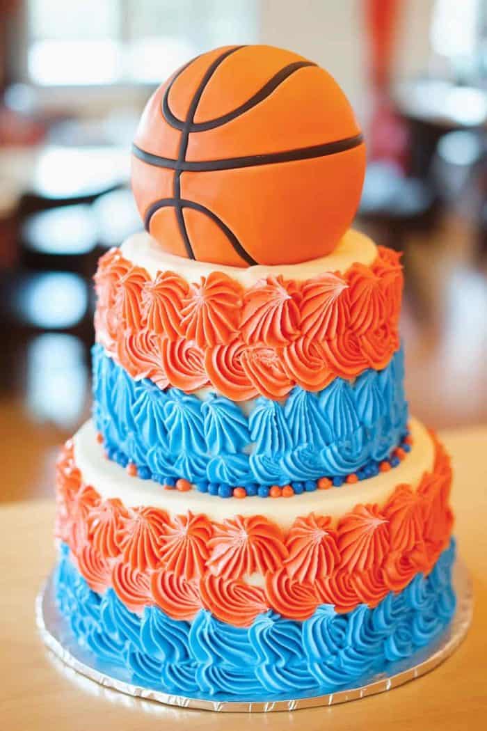 Basketball Frosting Cake