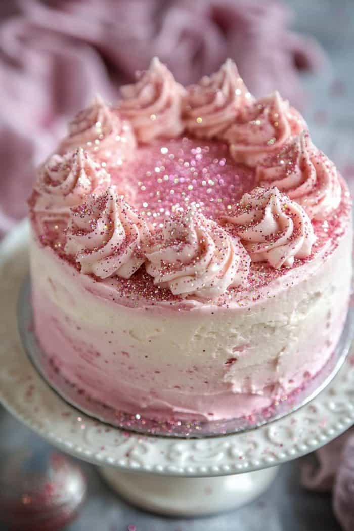 Pink Glitter Cake Cake Topper Happy Birthday Zahl Personalisiert Pink