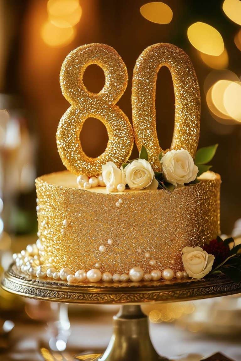 32 80th Birthday Cake Designs To Make the Day Extra Special - The ...