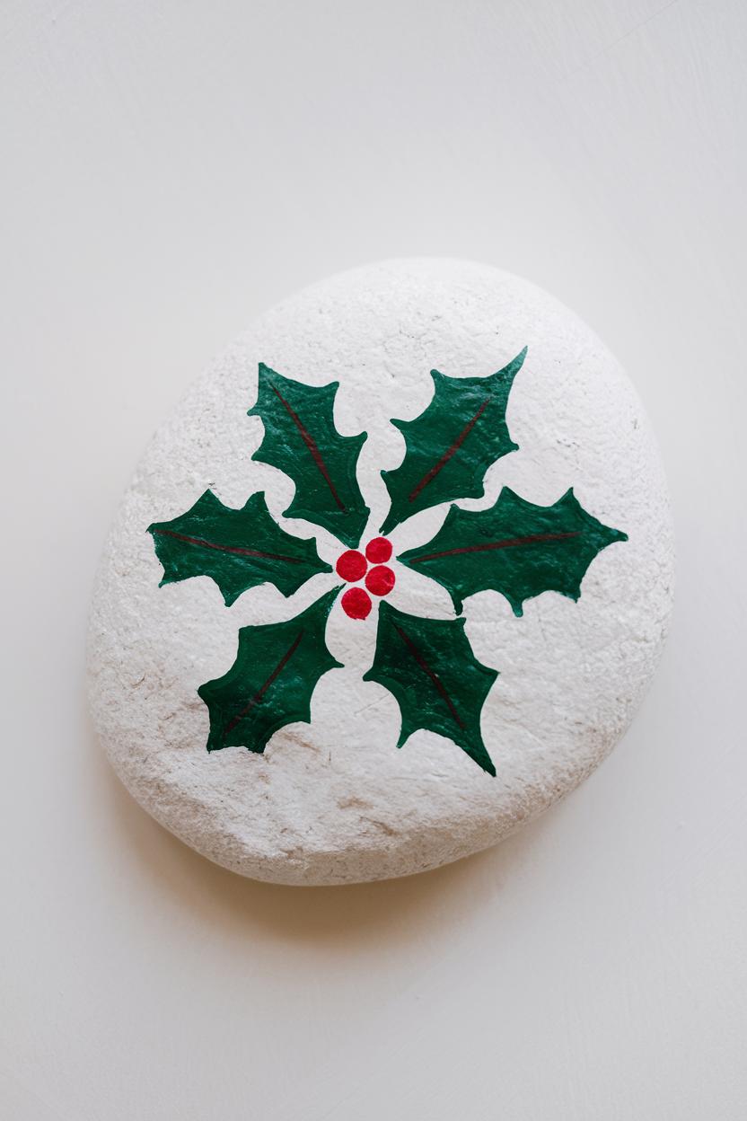 50 Christmas Rock Painting Ideas To Get You in a Festive Mood
