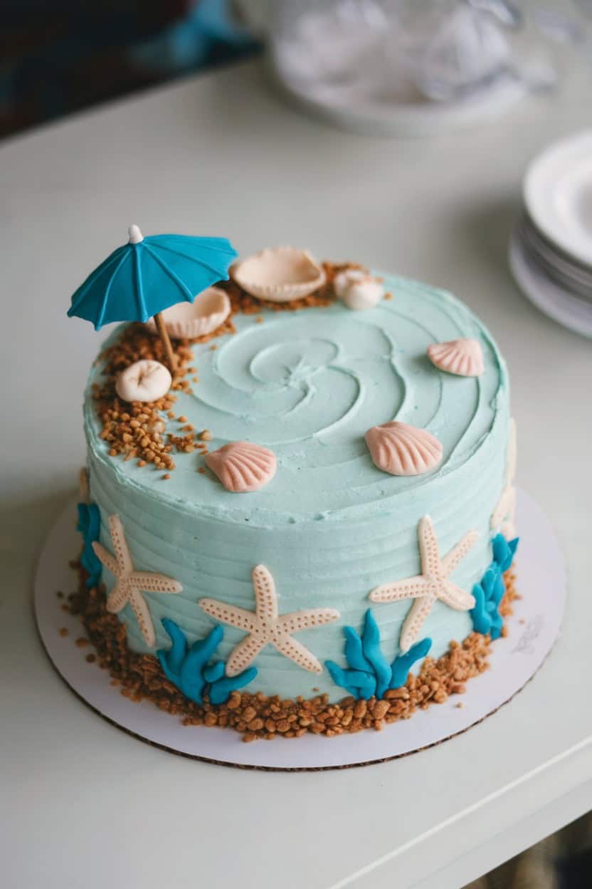 27 Beach Cake Ideas That Will Make Waves at Your Next Party! - The ...