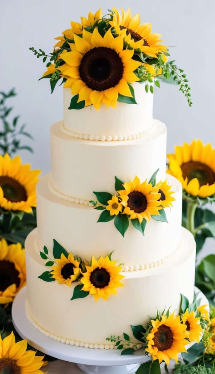 31 Sunflower Cake Ideas for a Bright and Cheerful Dessert - The Melrose ...