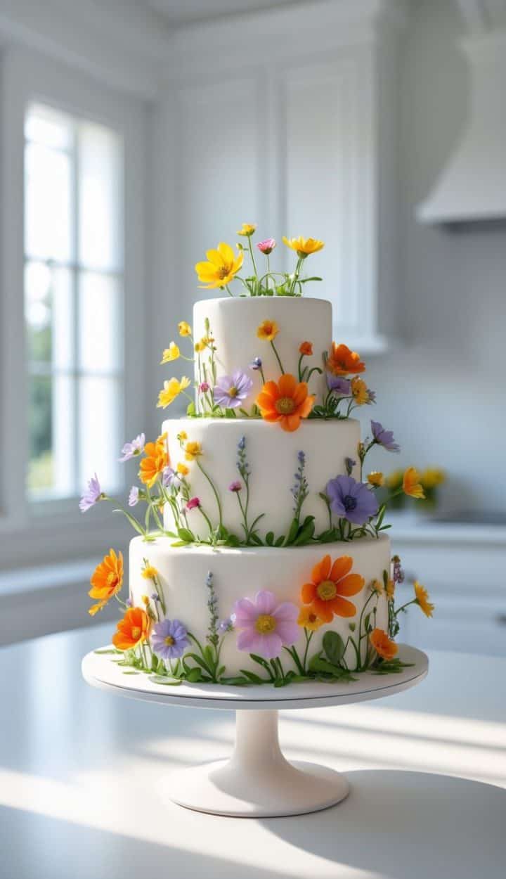 36 Wildflower Cake Decorating Ideas for Enchanting Parties - The ...