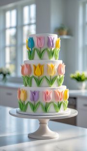 30 Tulip Cake Decorating Ideas for Spring-Inspired Designs - The ...