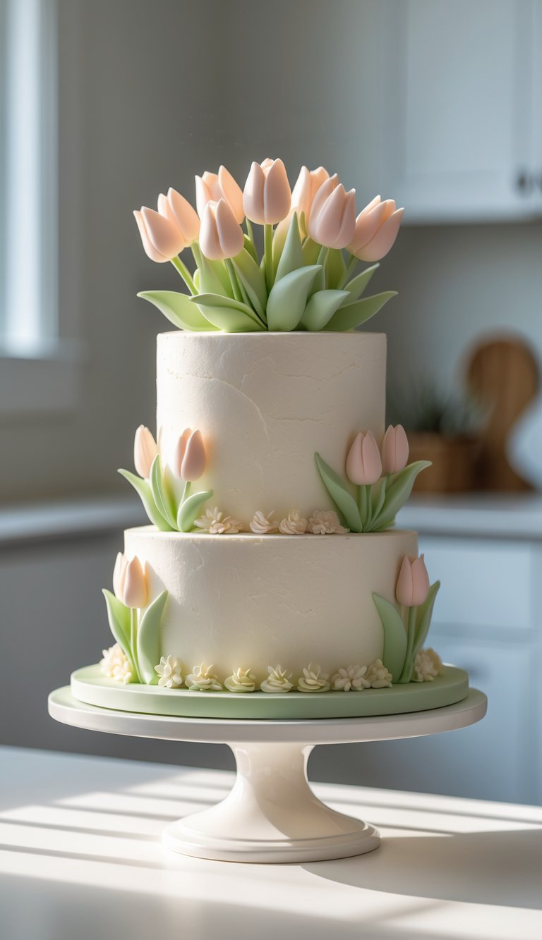 30 Tulip Cake Decorating Ideas for Spring-Inspired Designs - The ...
