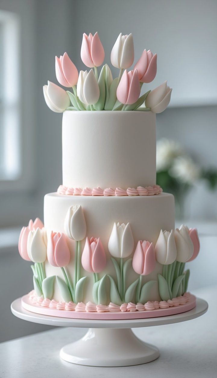 30 Tulip Cake Decorating Ideas for Spring-Inspired Designs - The ...
