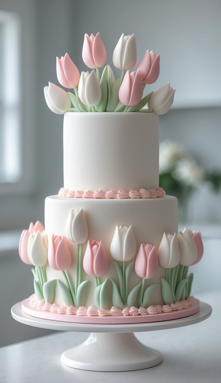 30 Tulip Cake Decorating Ideas for Spring-Inspired Designs - The ...