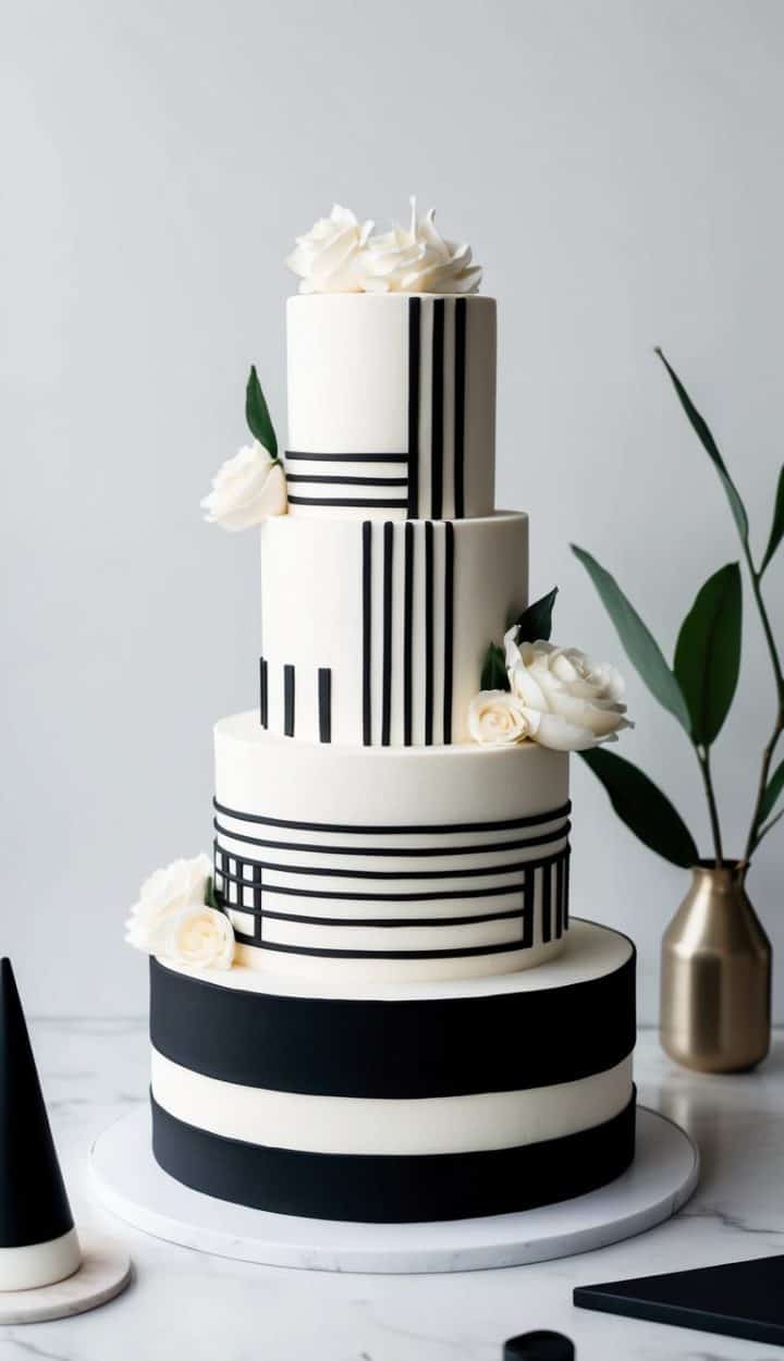 32 Black and White Cake Decorating Ideas for Special Celebrations - The ...