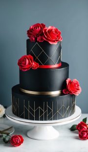 14 Black and Red Cake Decorating Ideas for Bold, Dark Parties - The ...