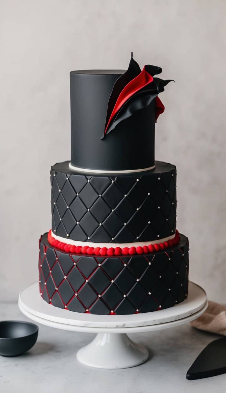 14 Black and Red Cake Decorating Ideas for Bold, Dark Parties - The ...