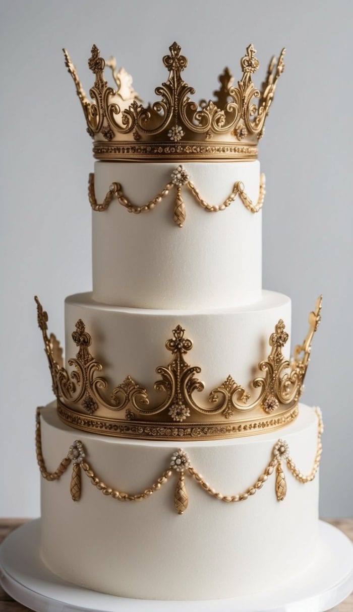 25 Crown Cake Decorating Ideas: Stunning Royal Designs - The Melrose Family