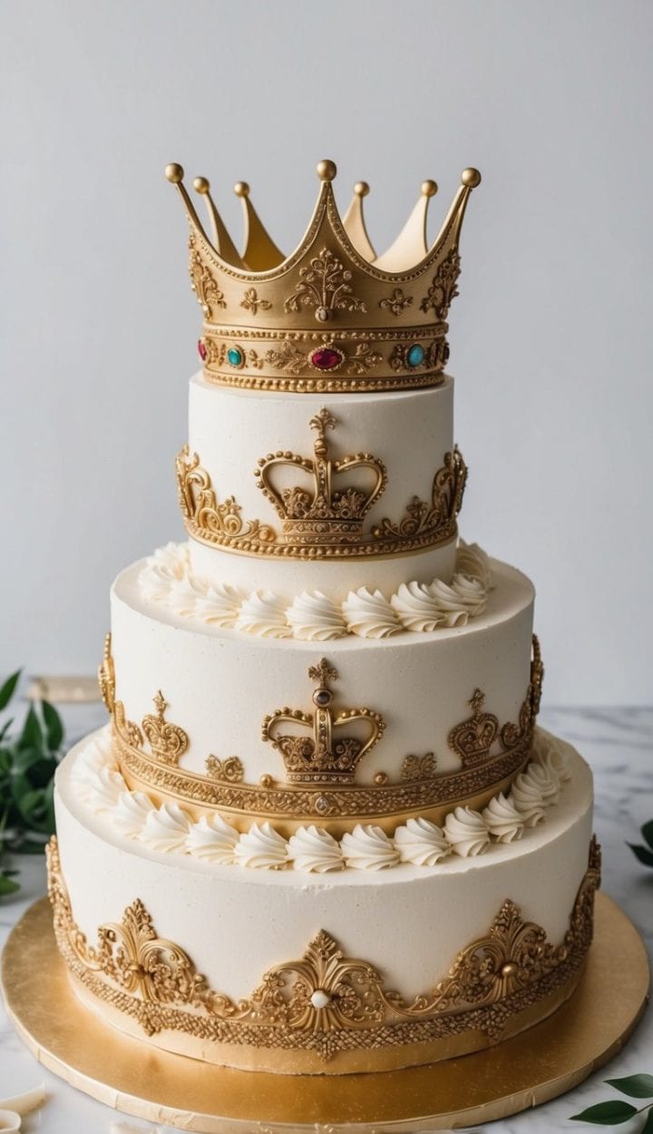 25 Crown Cake Decorating Ideas: Stunning Royal Designs - The Melrose Family