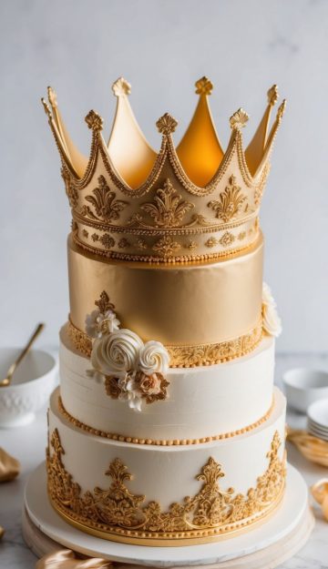 25 Crown Cake Decorating Ideas: Stunning Royal Designs - The Melrose Family