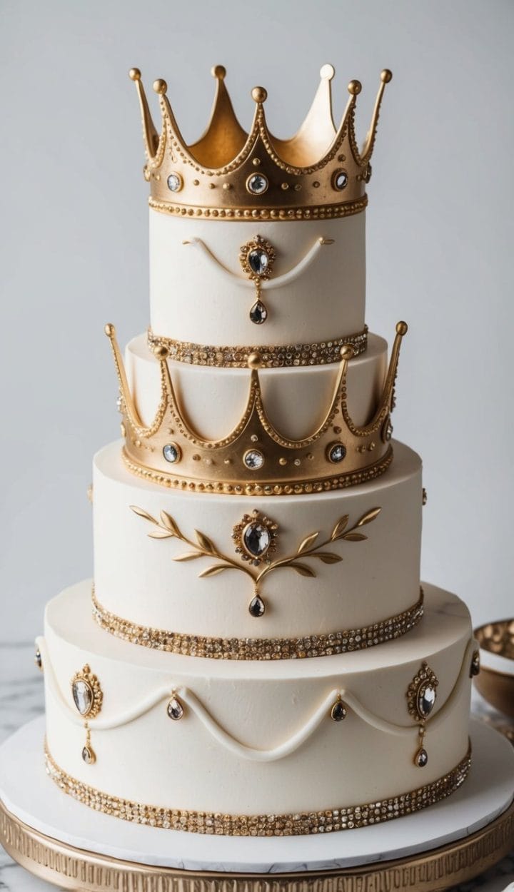 25 Crown Cake Decorating Ideas: Stunning Royal Designs - The Melrose Family