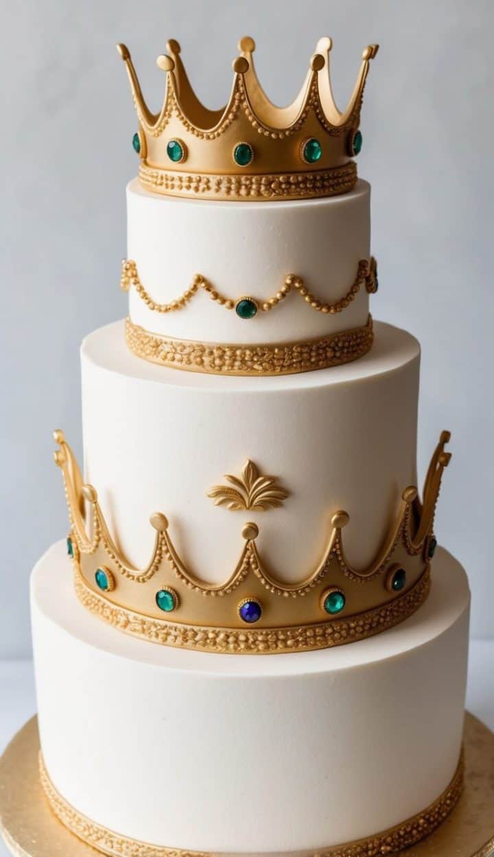 25 Crown Cake Decorating Ideas: Stunning Royal Designs - The Melrose Family