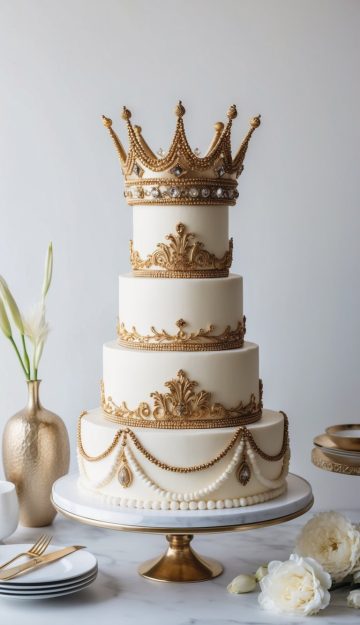 25 Crown Cake Decorating Ideas: Stunning Royal Designs - The Melrose Family