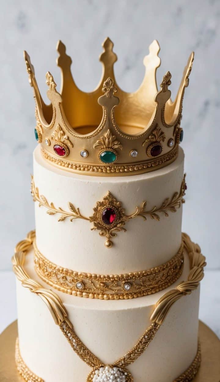 25 Crown Cake Decorating Ideas: Stunning Royal Designs - The Melrose Family