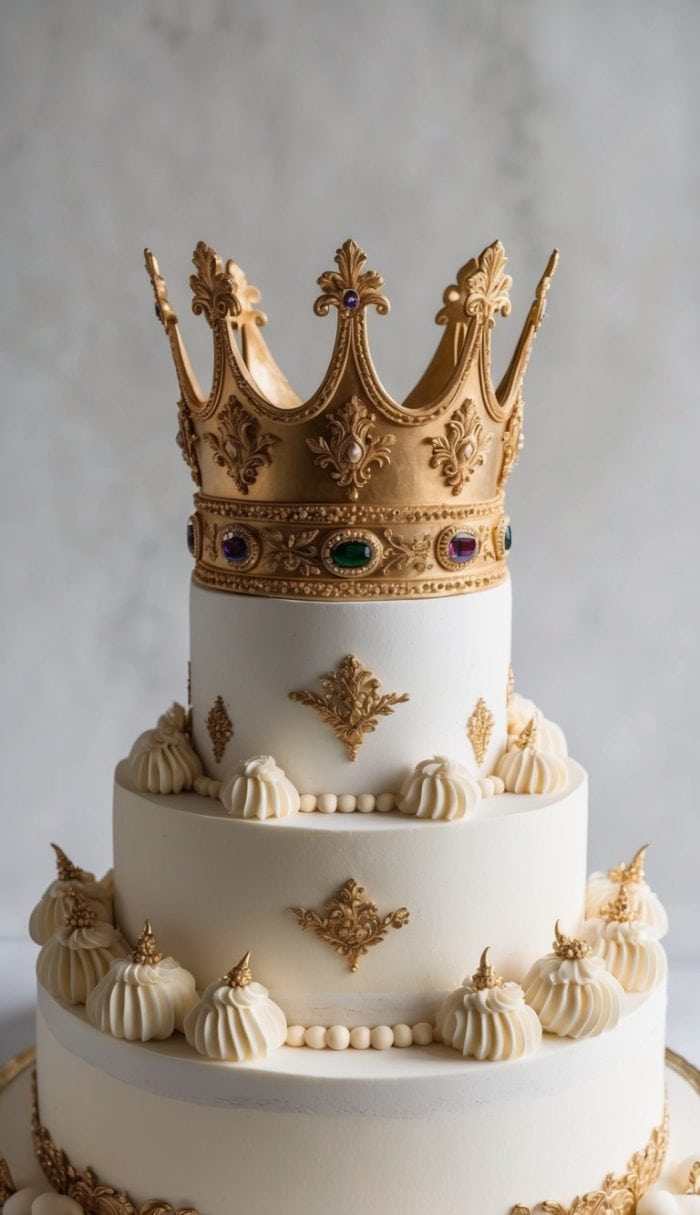 25 Crown Cake Decorating Ideas: Stunning Royal Designs - The Melrose Family