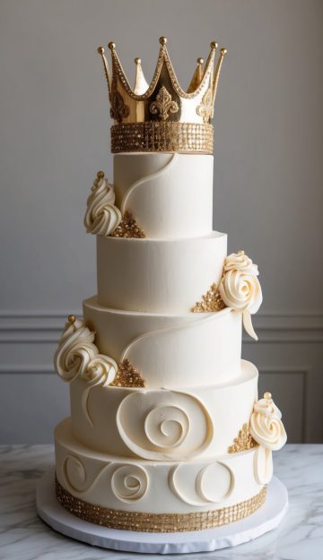 25 Crown Cake Decorating Ideas: Stunning Royal Designs - The Melrose Family