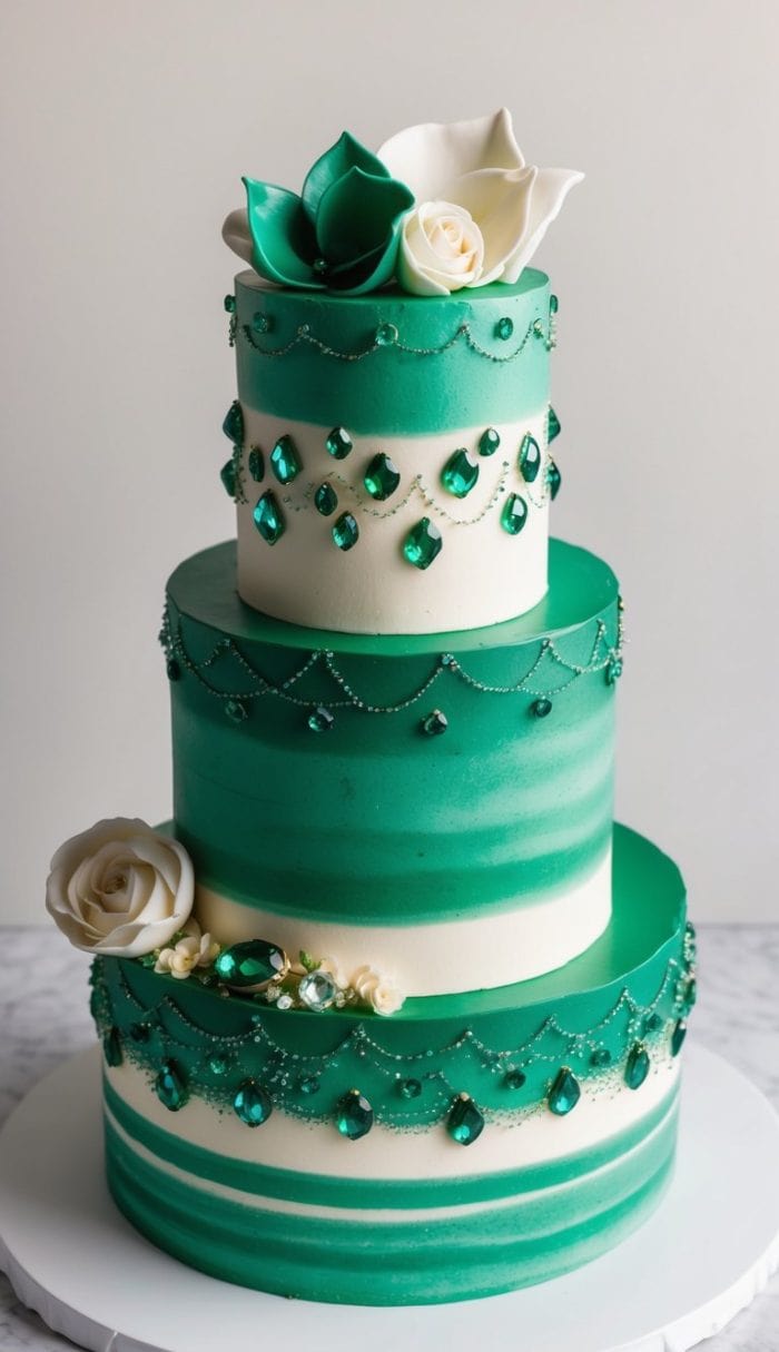 40 Emerald Green Cake Decorating Ideas for a Luxurious Dessert - The ...