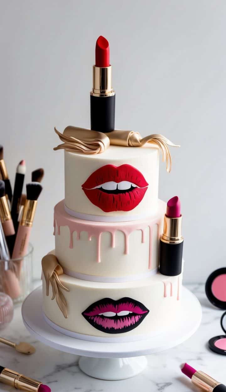 25 Makeup Cake Decorating Ideas for Beauty Enthusiasts - The Melrose Family
