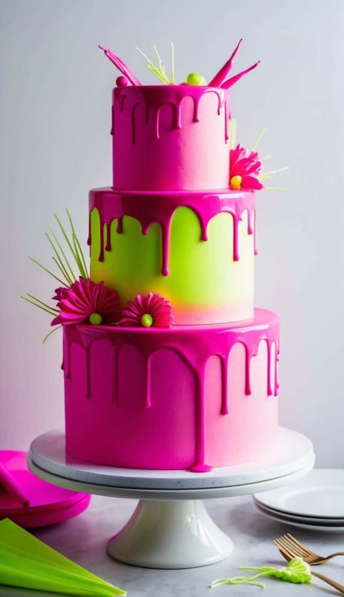 24 Neon Cake Decorating Ideas: Electrify Your Celebrations - The ...