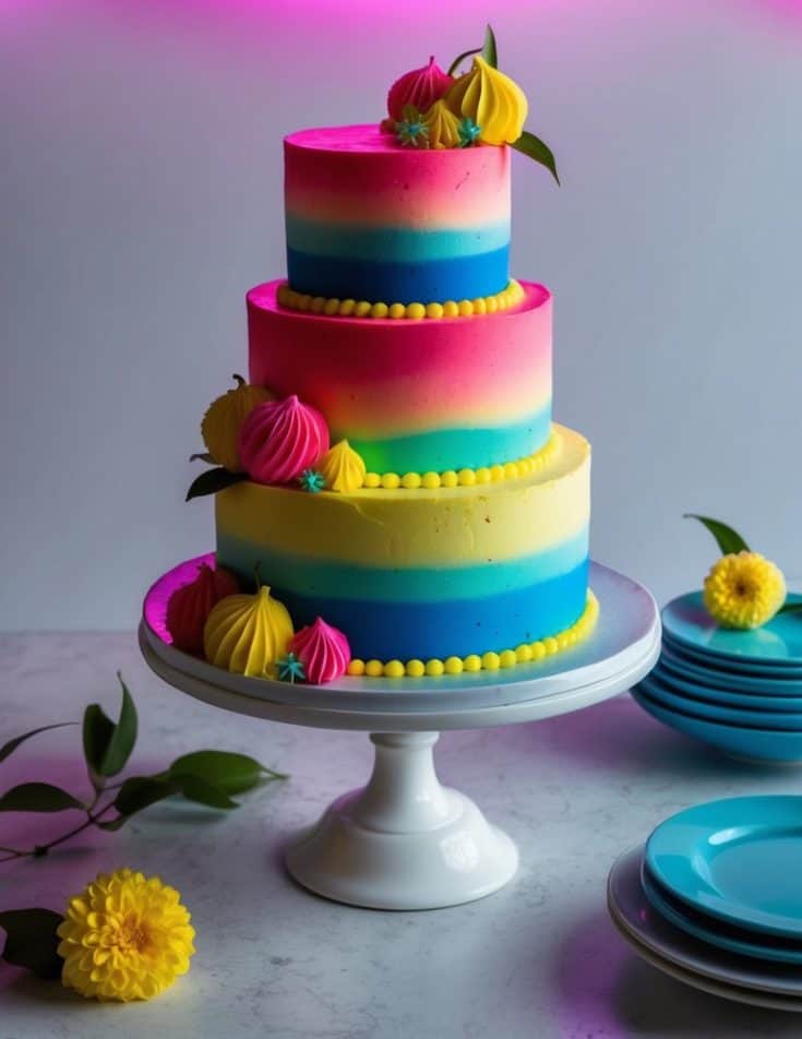 24 Neon Cake Decorating Ideas: Electrify Your Celebrations - The ...