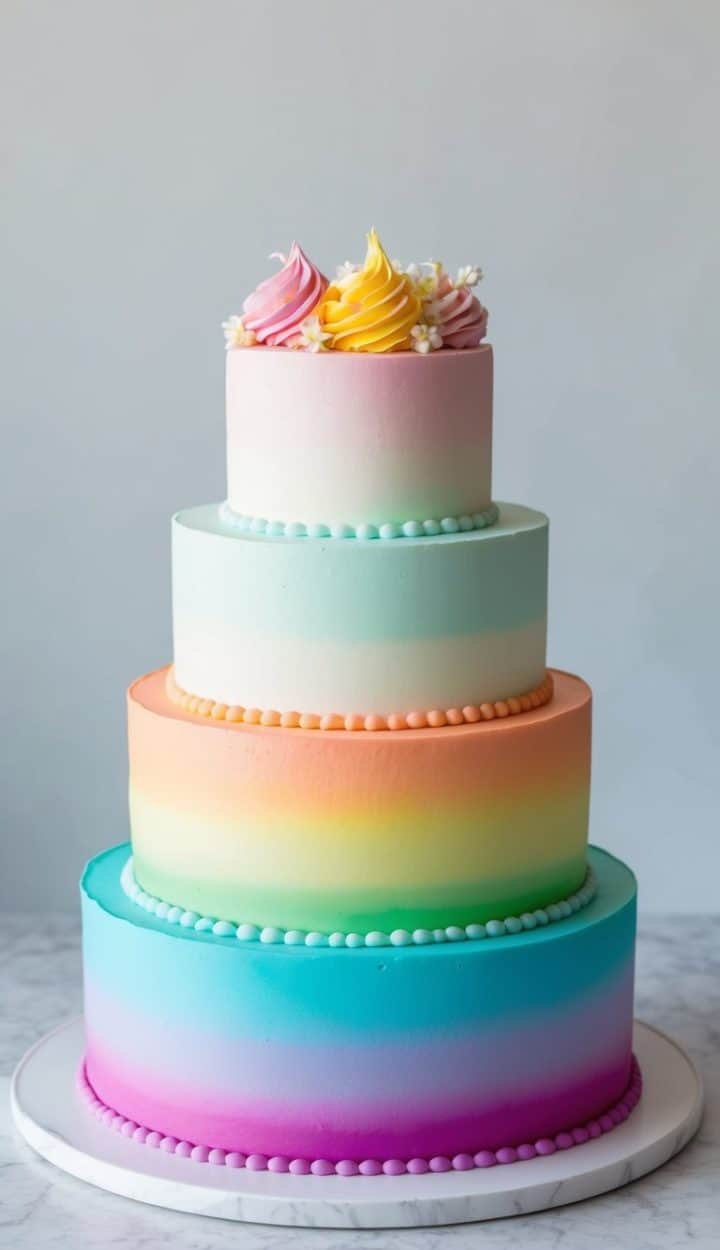 24 Ombré Cake Decorating Ideas: Beautiful Gradient Designs - The ...
