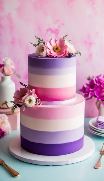 33 Pink and Purple Cake Decorating Ideas for Your Next Party - The ...