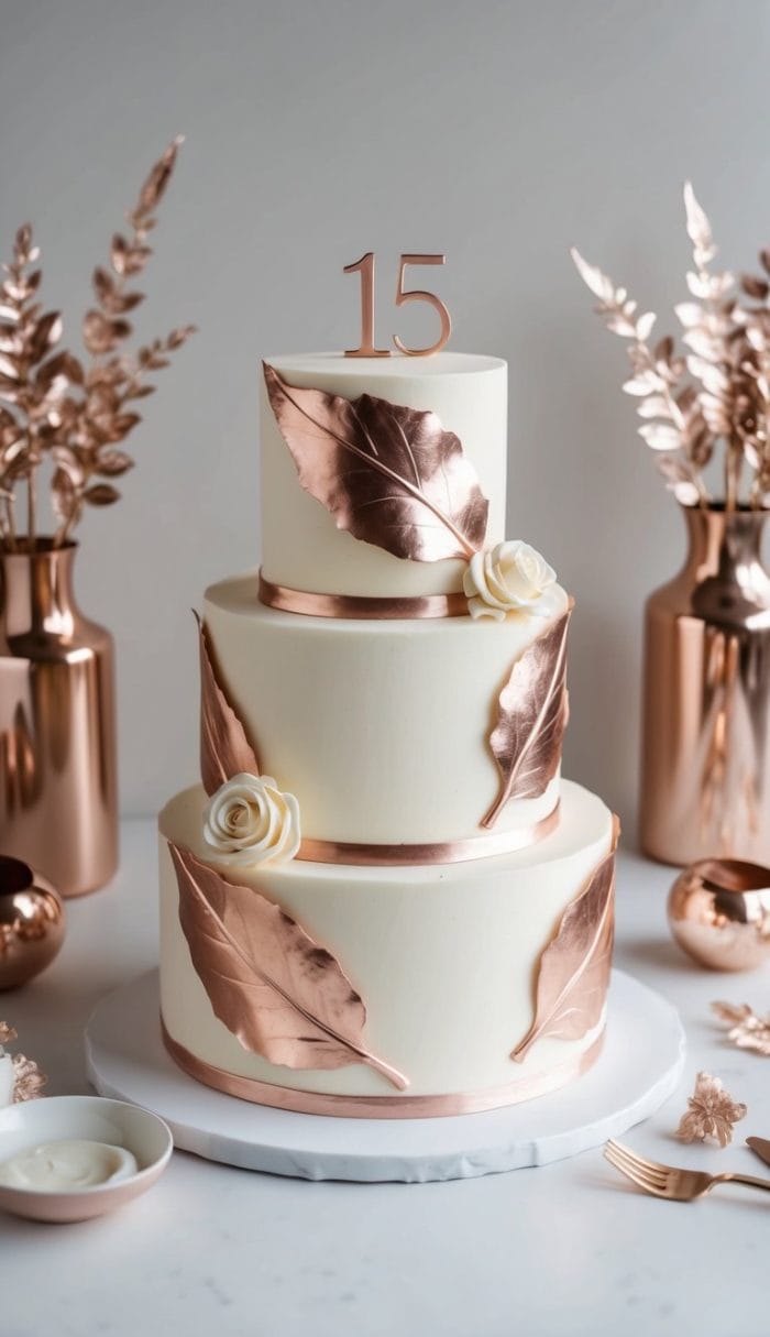 32 Rose Gold Birthday Cake Decorating Ideas For Stunning Parties The