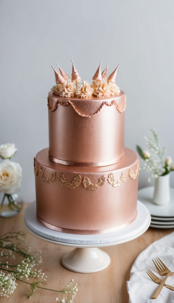 32 Rose Gold Birthday Cake Decorating Ideas for Stunning Parties - The ...