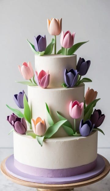 30 Tulip Cake Decorating Ideas for Spring-Inspired Designs - The ...