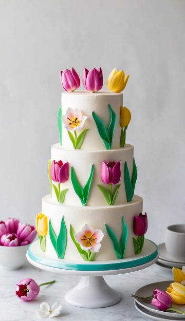 30 Tulip Cake Decorating Ideas for Spring-Inspired Designs - The ...