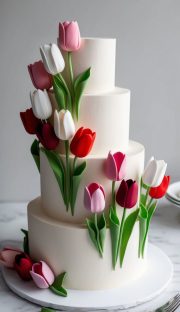 30 Tulip Cake Decorating Ideas for Spring-Inspired Designs - The ...