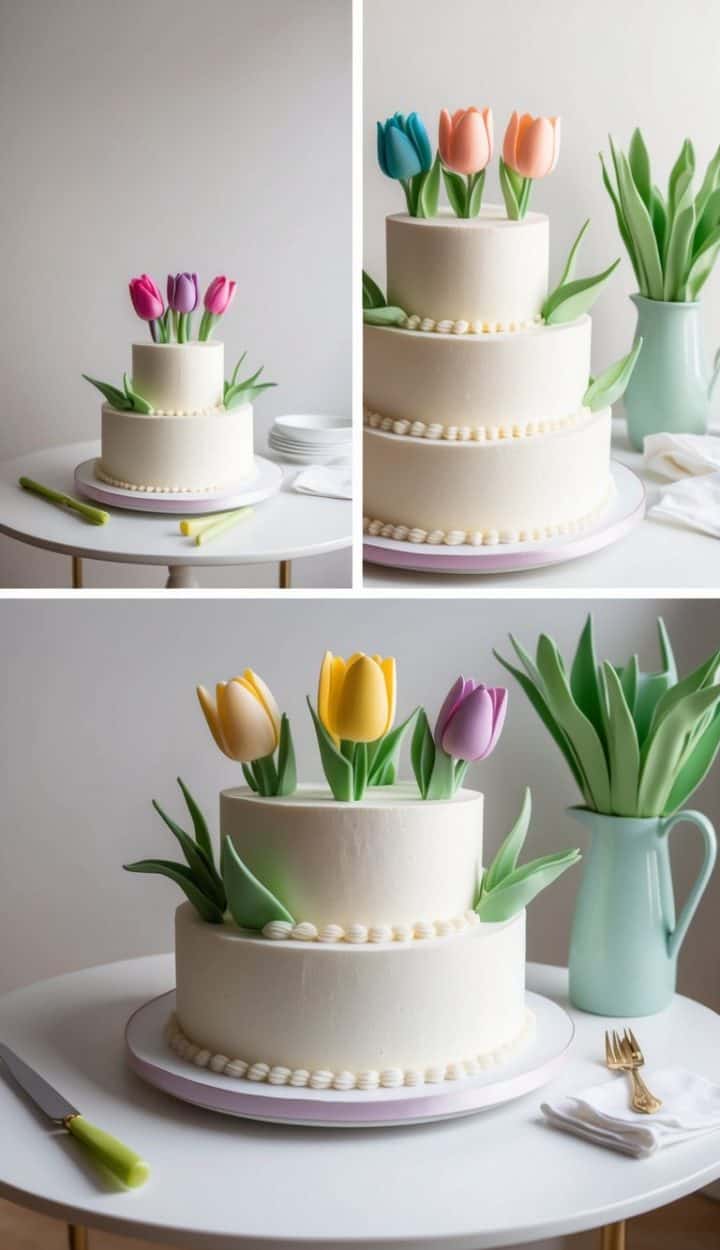 30 Tulip Cake Decorating Ideas for Spring-Inspired Designs - The ...