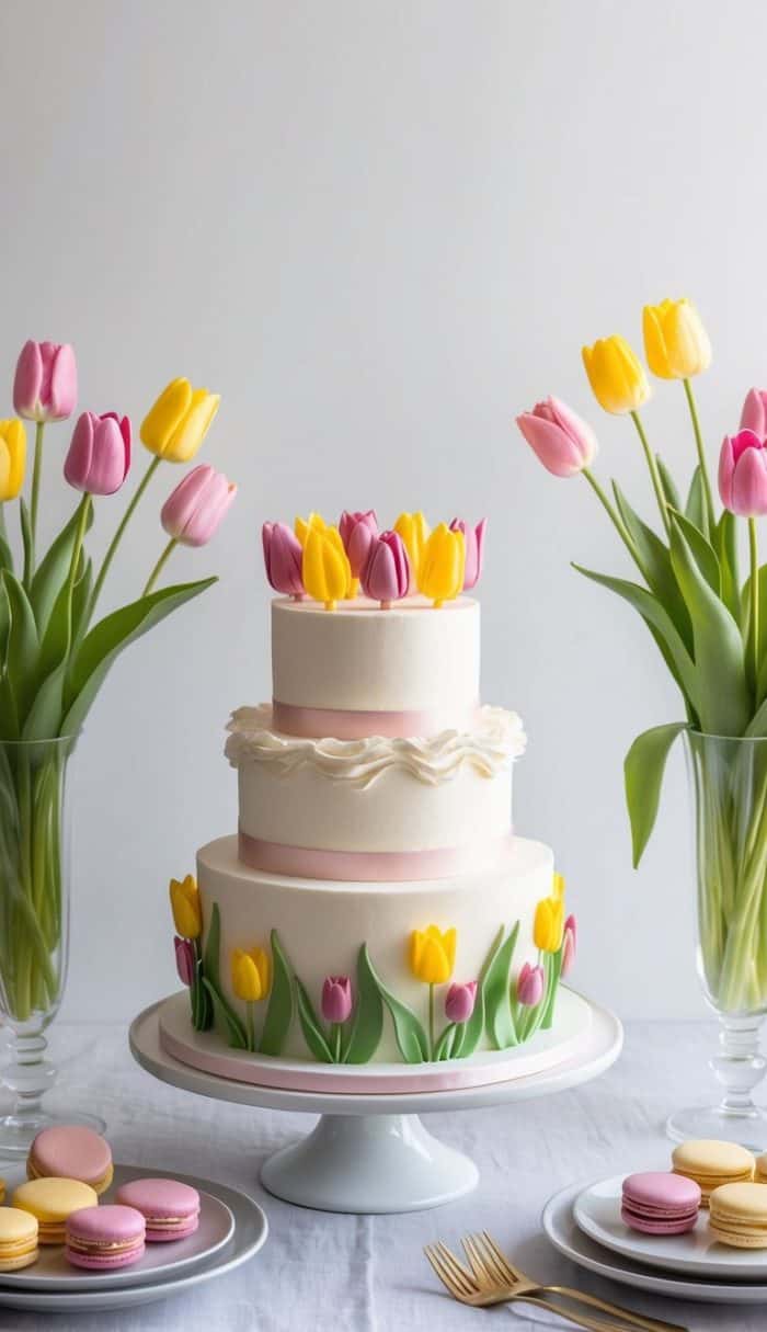 30 Tulip Cake Decorating Ideas for Spring-Inspired Designs - The ...
