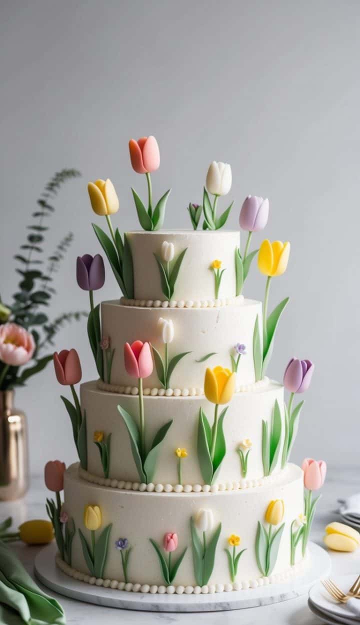 21 Tulip Cake Decorating Ideas for Spring-Inspired Designs - The ...