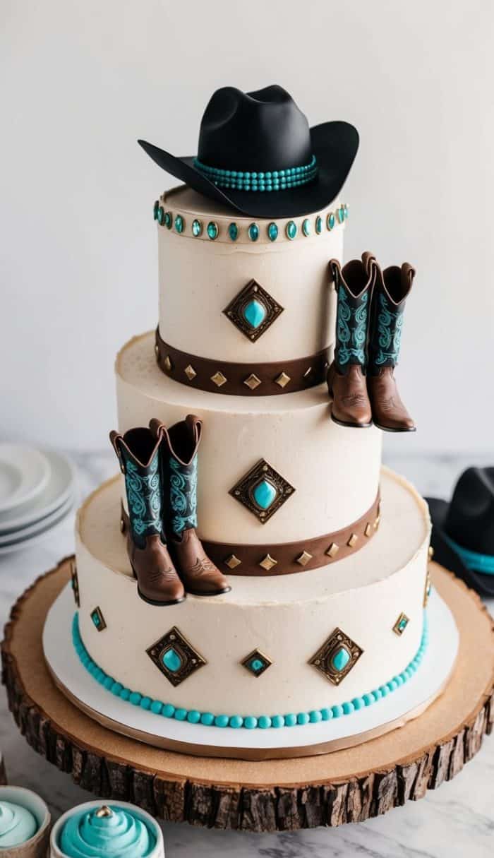20 Western Cake Decorating Ideas for Rustic Parties - The Melrose Family