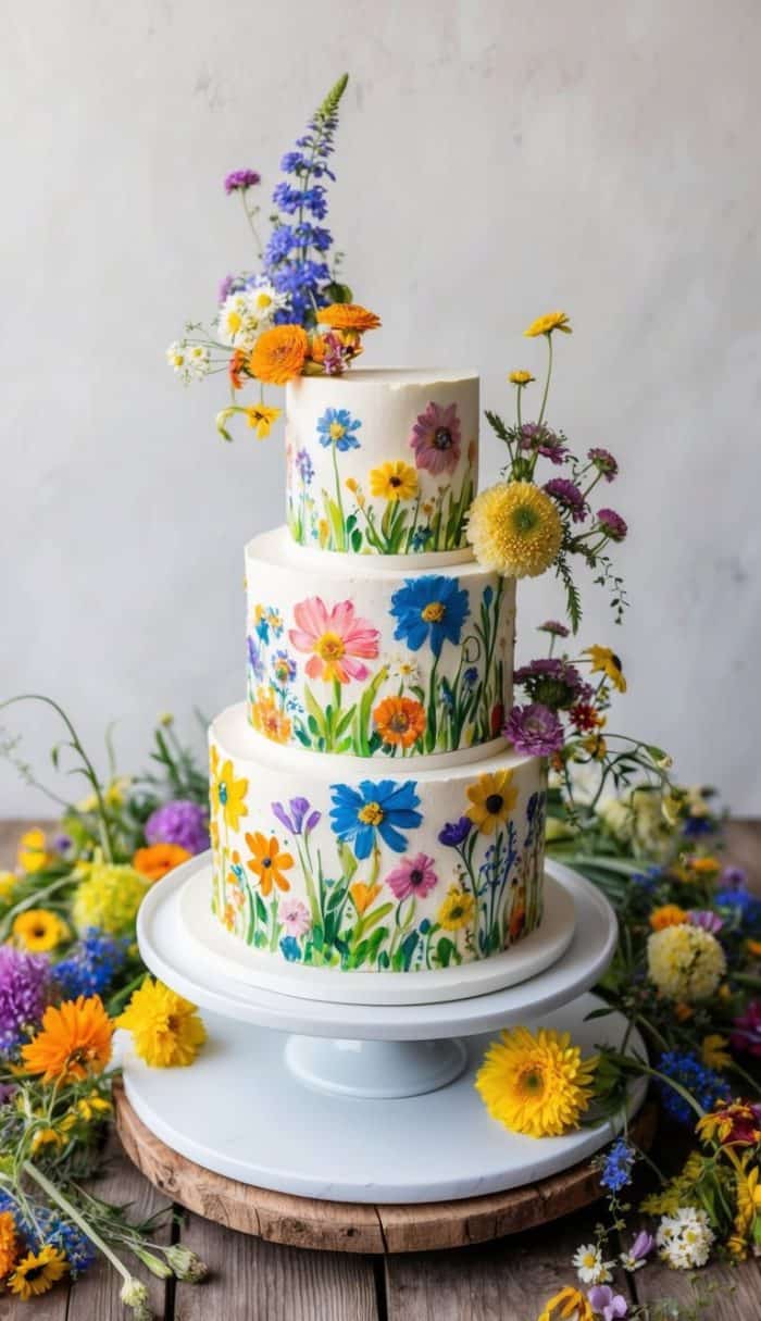 17 Wildflower Cake Decorating Ideas for Enchanting Parties - The ...