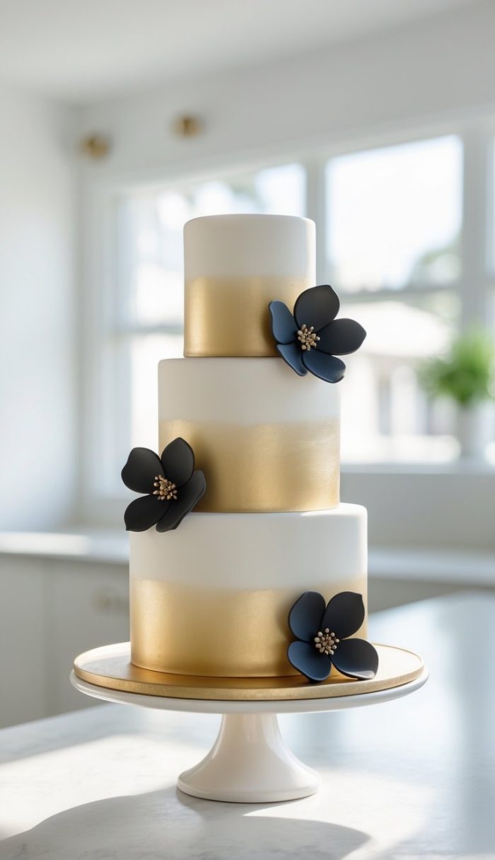 30 White and Gold Cake Decorating Ideas That Are Chic and Luxe - The ...