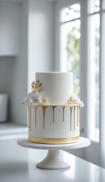 30 White and Gold Cake Decorating Ideas That Are Chic and Luxe - The ...