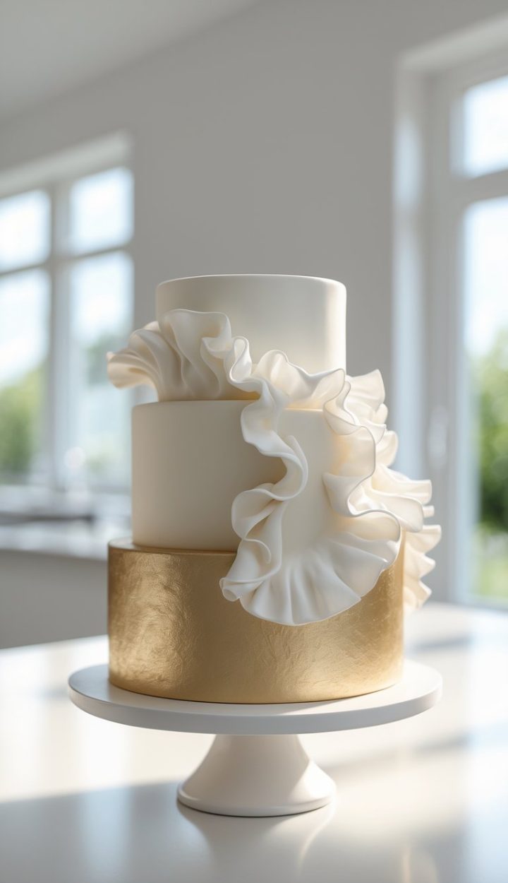 30 White and Gold Cake Decorating Ideas That Are Chic and Luxe - The ...