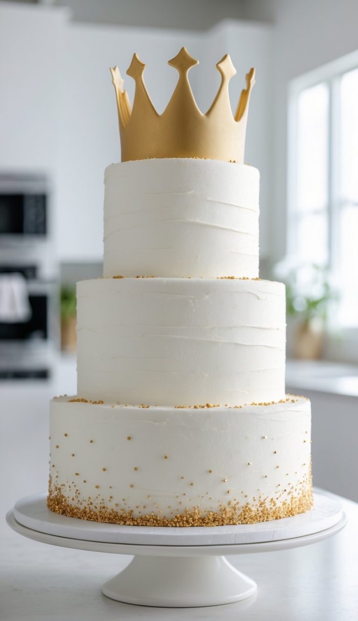 30 White and Gold Cake Decorating Ideas That Are Chic and Luxe - The ...