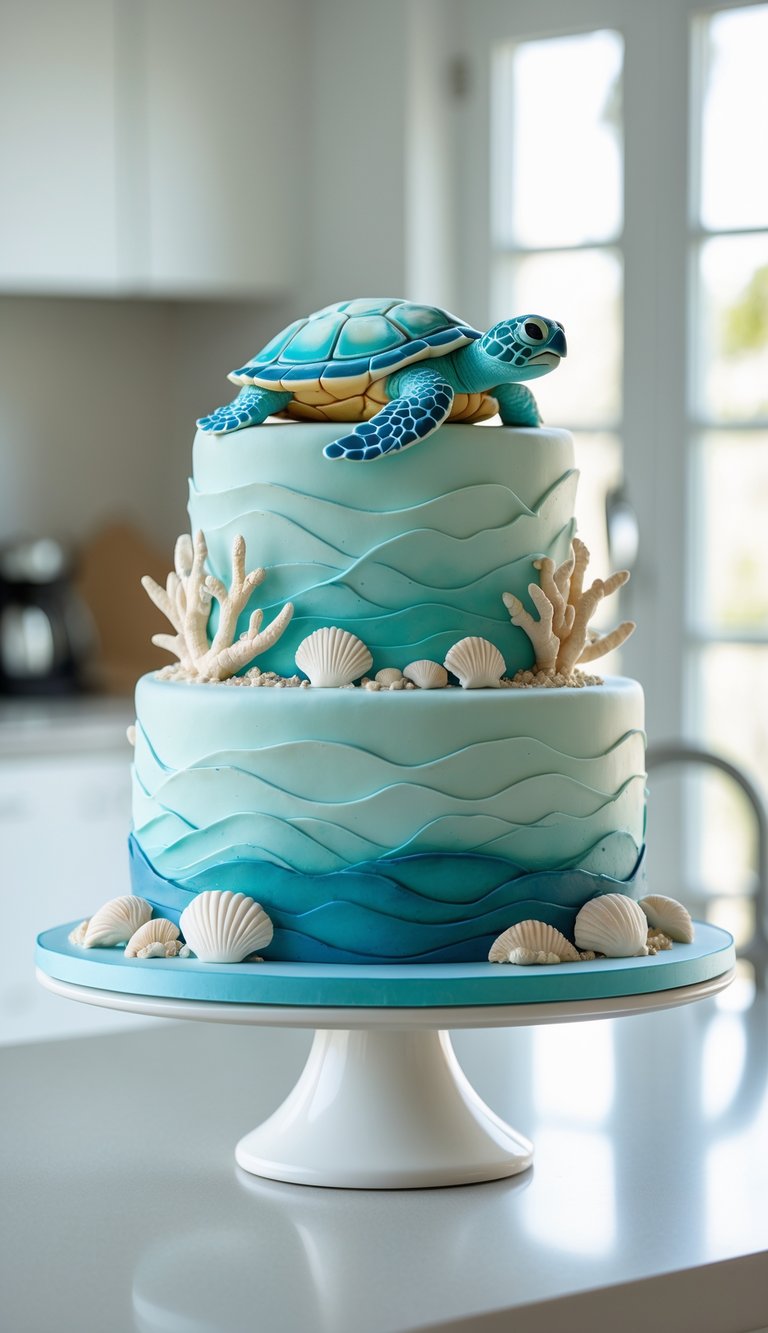 27 Turtle Cake Decorating Ideas for Ocean, Beach, or Animal Themes ...