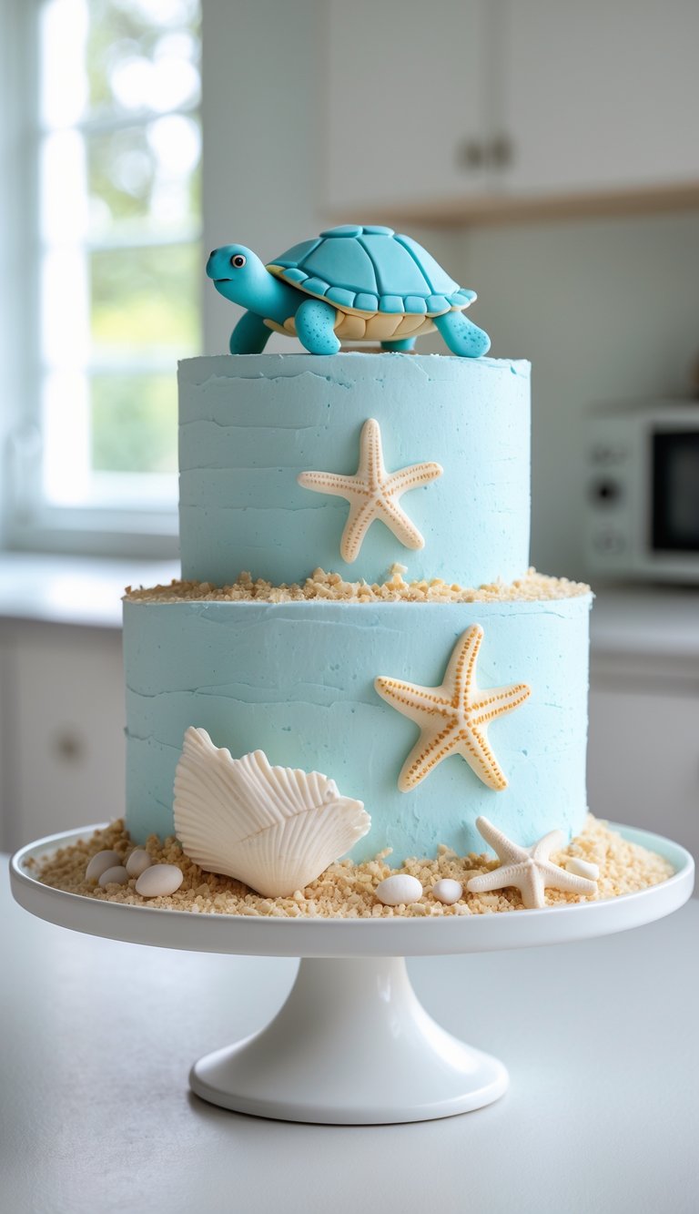 27 Turtle Cake Decorating Ideas for Ocean, Beach, or Animal Themes ...
