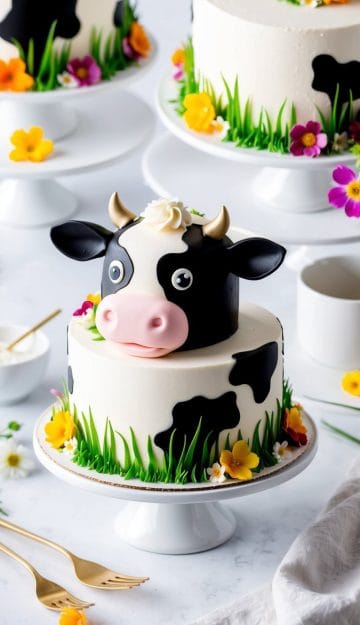 10 Cow Cake Decorating Ideas: Adorable Farm-Fresh Designs - The Melrose ...